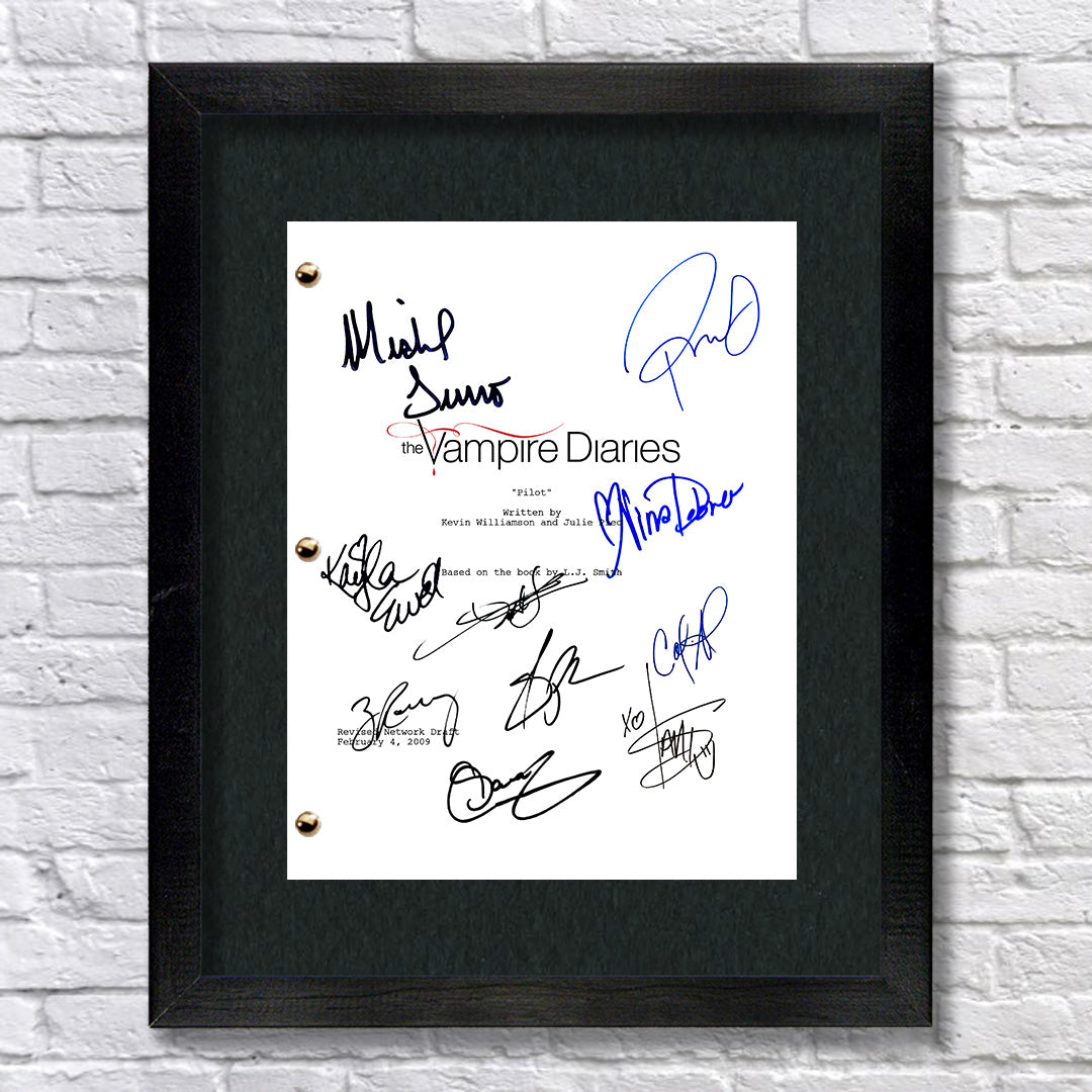 Vampire Diaries TV Show Pilot Script Screenplay Signed Autograph Repri ...