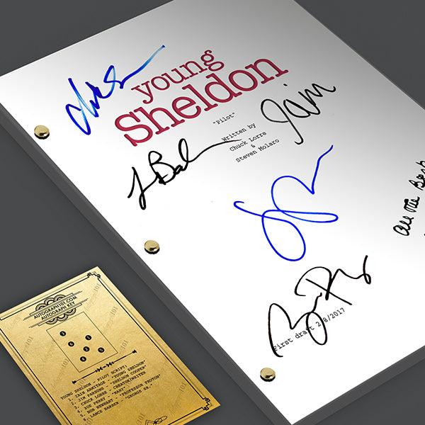 Young Sheldon Signed Script Screenplay Signed Autograph Reprint - Big ...
